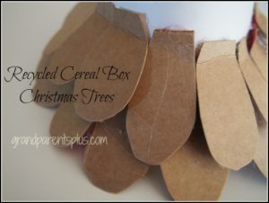 Recycled Cereal Box Christmas Trees - GrandparentsPlus ...