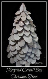 Recycled Cereal Box Christmas Trees - GrandparentsPlus ...